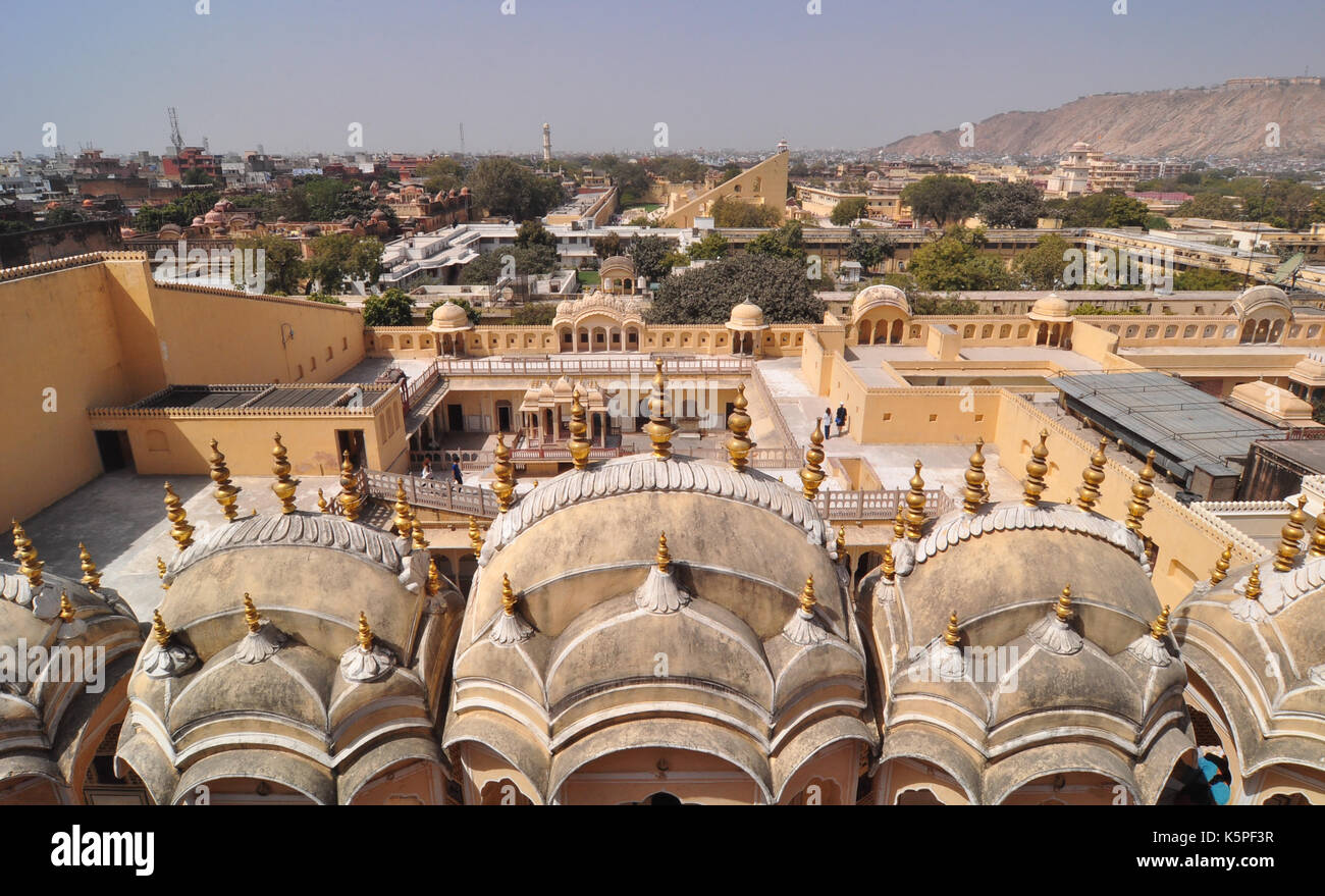 Aerial view of Jaipur, India. Jaipur is the capital and largest city ...