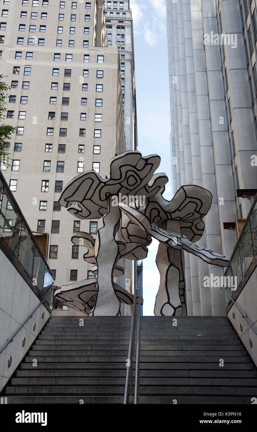"Group of Four Trees" by Jean Dubuffet in Liberty Plaza in New York ...