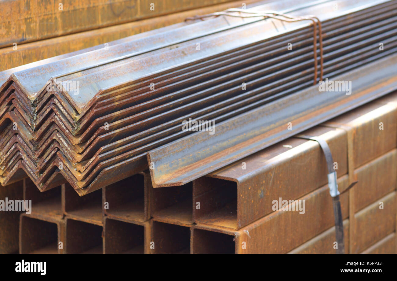 Metal profiles of different kinds are located in the metal products ...