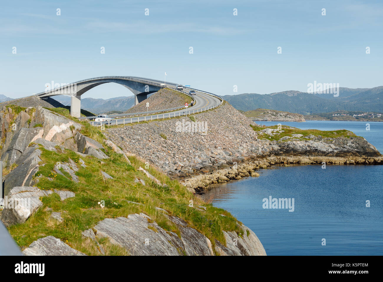 atlantic road bridge in Norway Stock Photo - Alamy