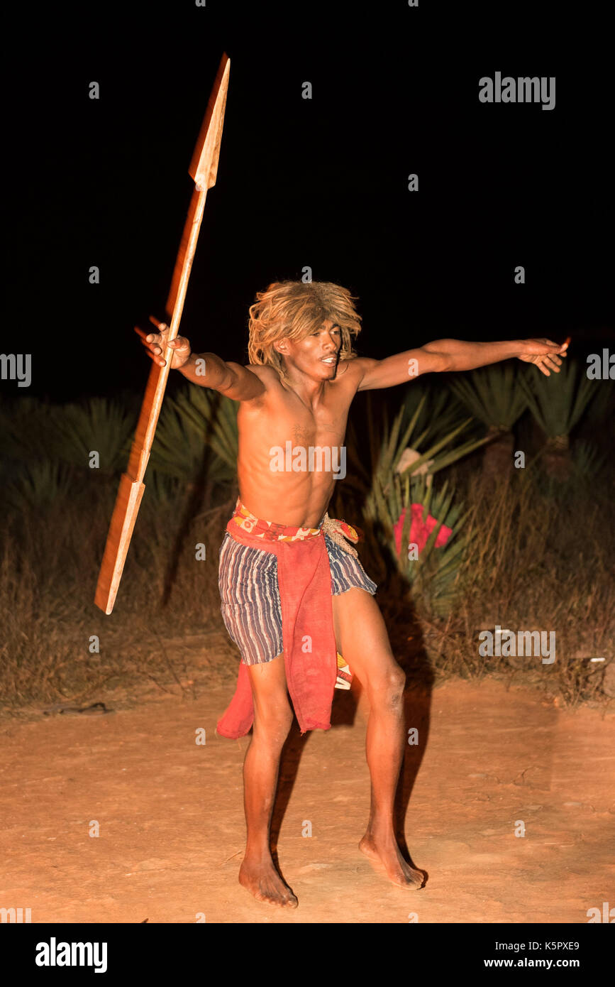 Antandroy dance, Mandrare River Camp, Ifotaka Community Forest ...