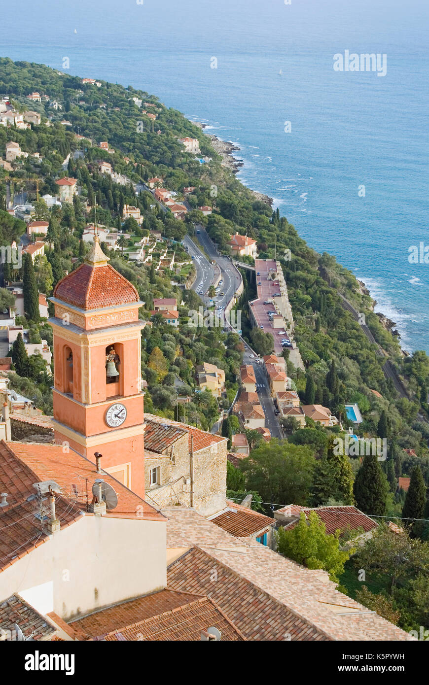 Old village of "Cap Martin" in French Riviera. View of the ...