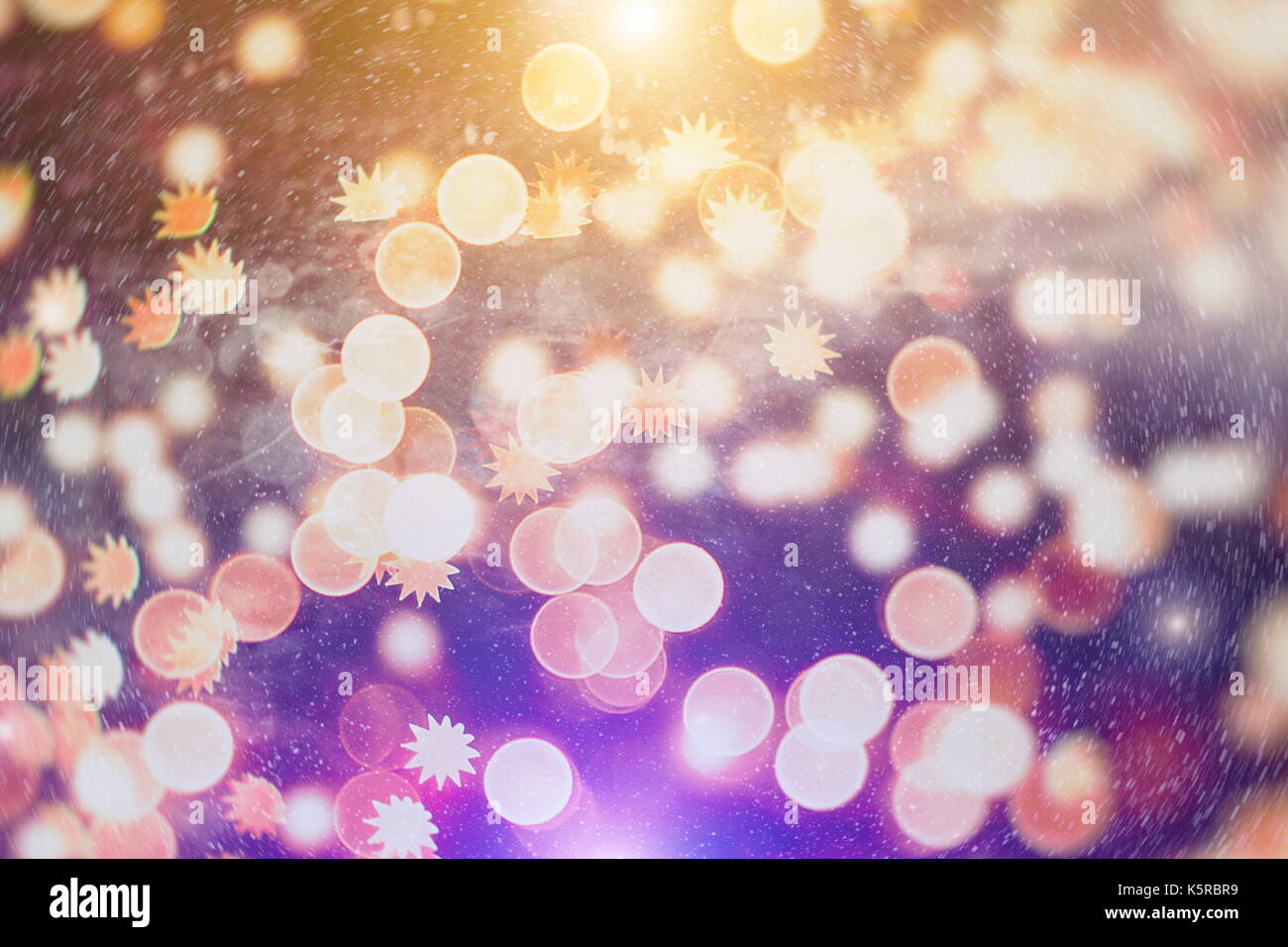 Bright light spots abstract bokeh blurred texture background Stock ...