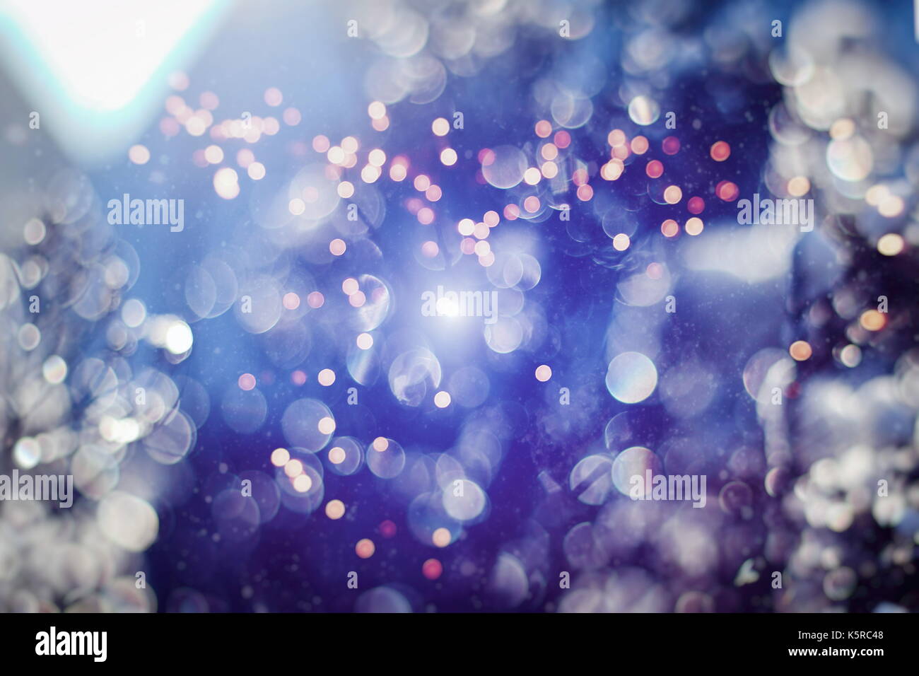 Bright light spots abstract bokeh blurred texture background Stock ...