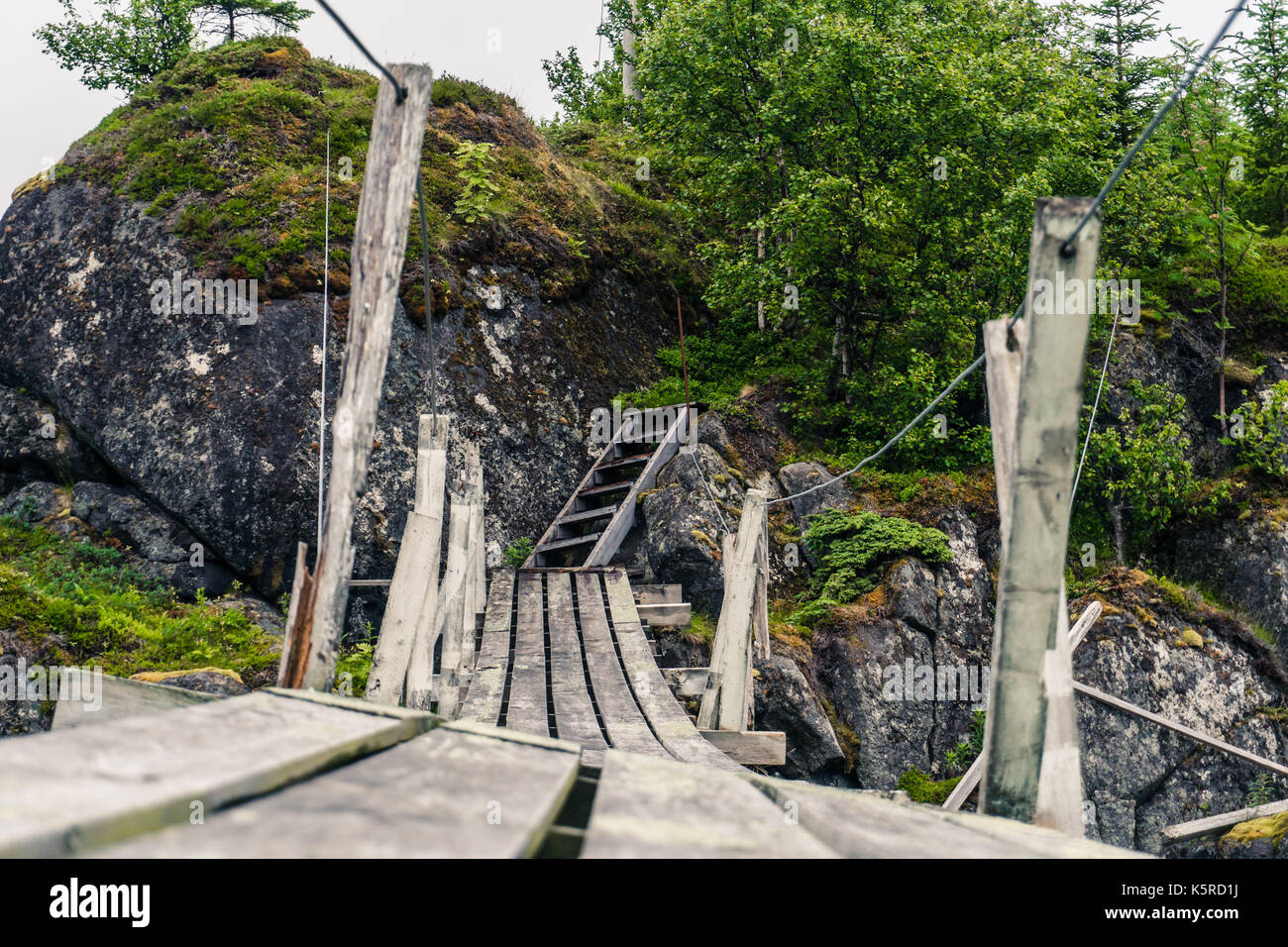 Bridge on a rock Stock Photo - Alamy
