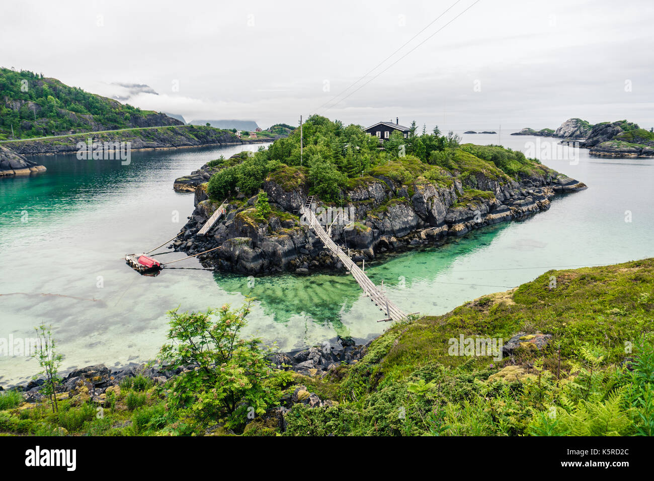 Lonely house on the island Stock Photo - Alamy