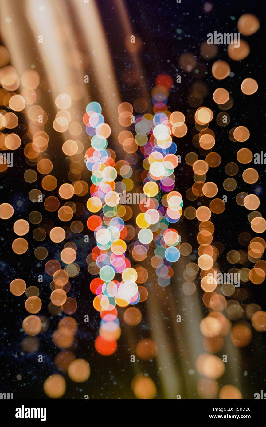 Bright light spots abstract bokeh blurred texture background Stock ...