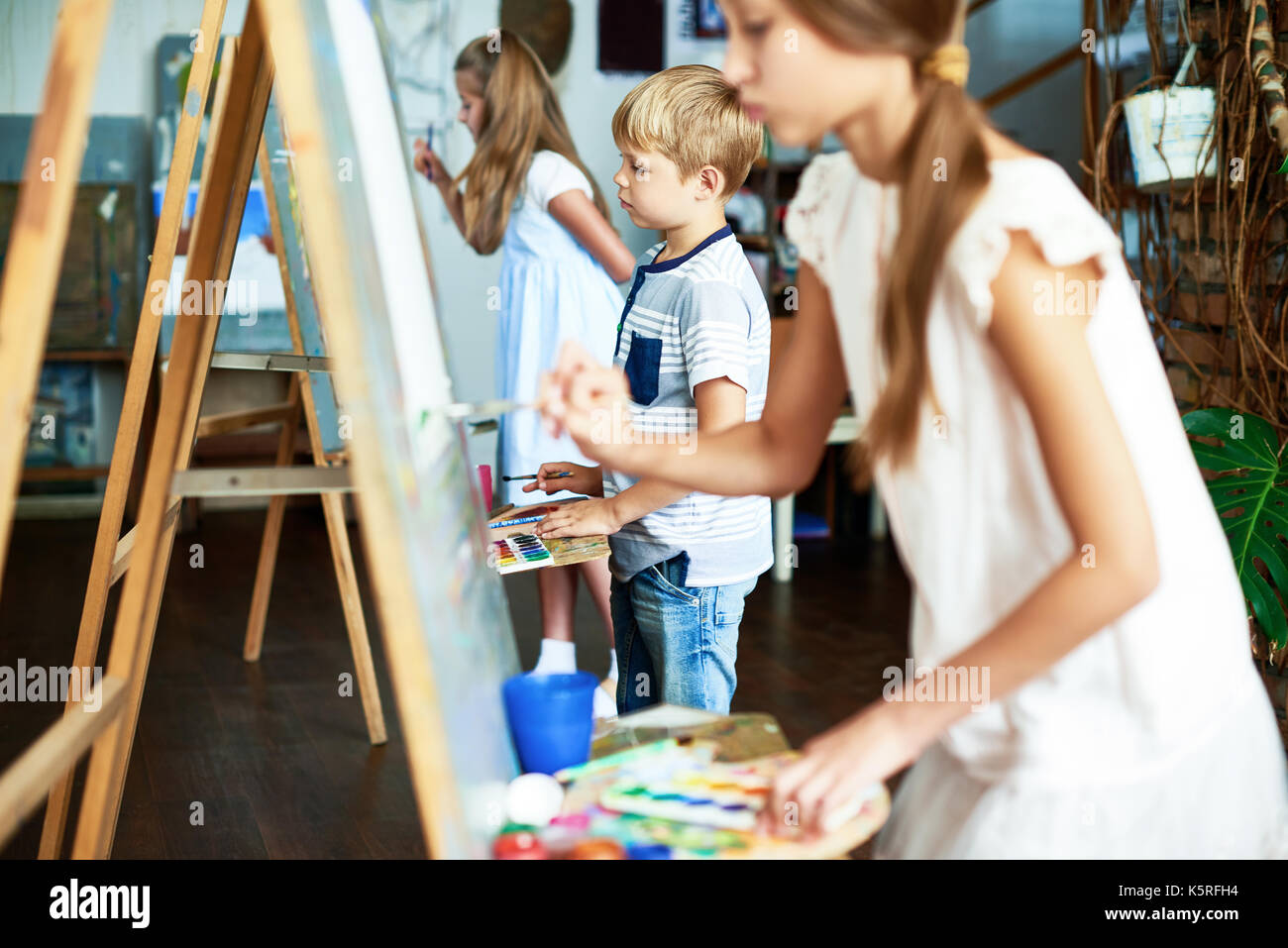 Children using their imagination hi-res stock photography and images ...