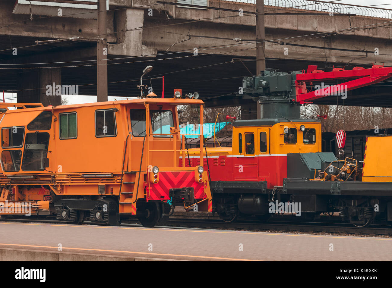 Ballast distributing and profiling machine hi-res stock photography and ...