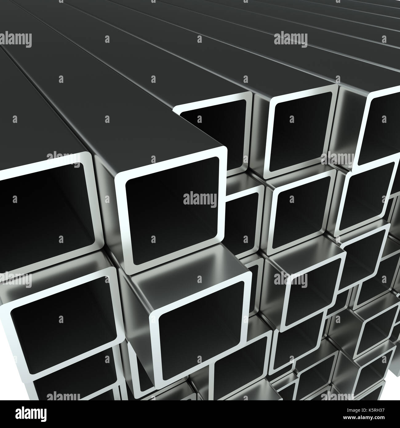 Metal rectangle tube Stock Photo - Alamy