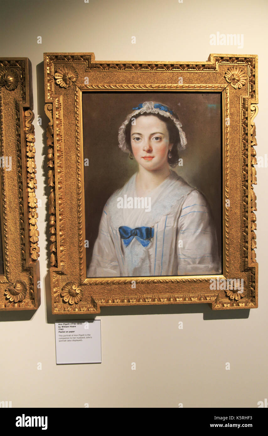 Painting of Ann Pigot (1718-1810) by William Hoare 1740, Weston-super ...