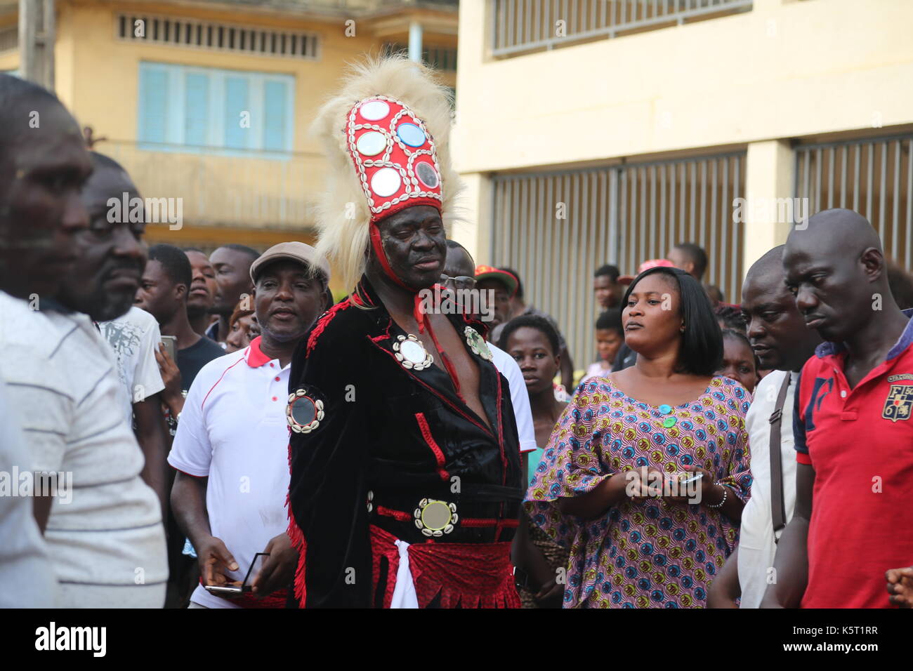 Traditional event in Ebrie village in Africa Stock Photo - Alamy