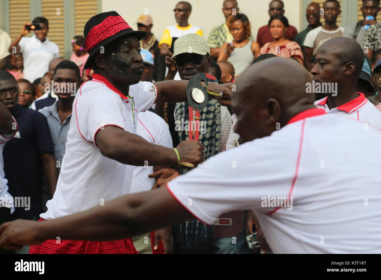 Traditional event in Ebrie village in Africa Stock Photo - Alamy