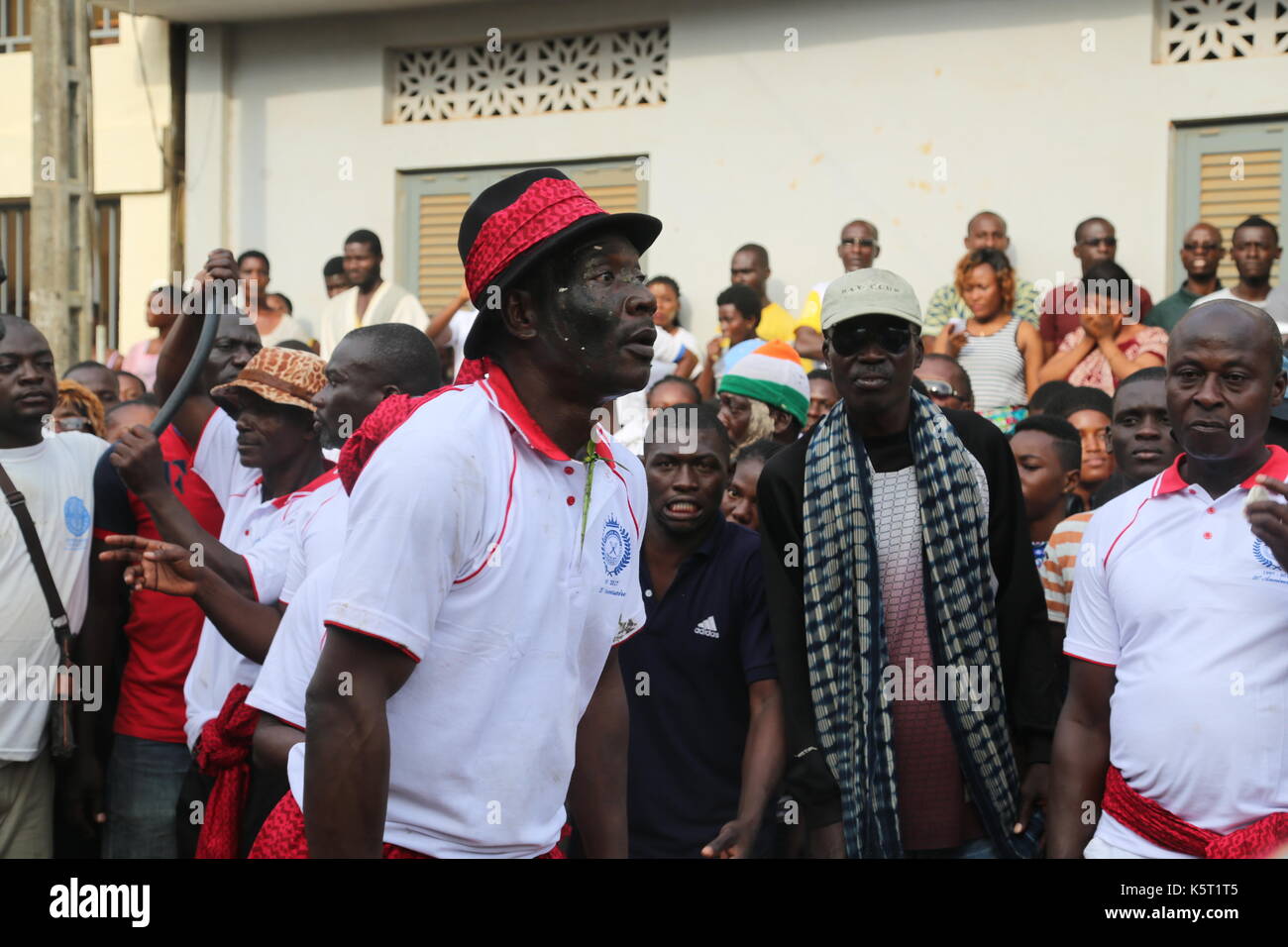 Traditional event in Ebrie village in Africa Stock Photo - Alamy