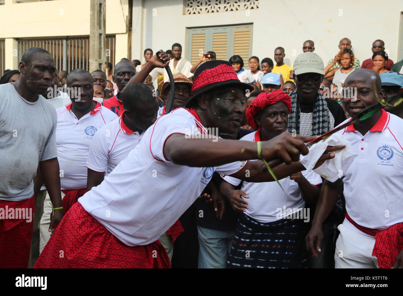 Traditional event in Ebrie village in Africa Stock Photo - Alamy