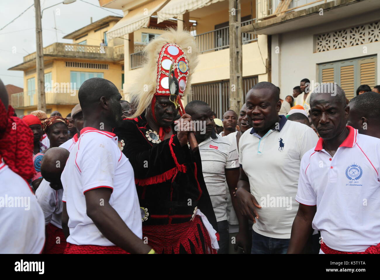 Traditional event in Ebrie village in Africa Stock Photo - Alamy
