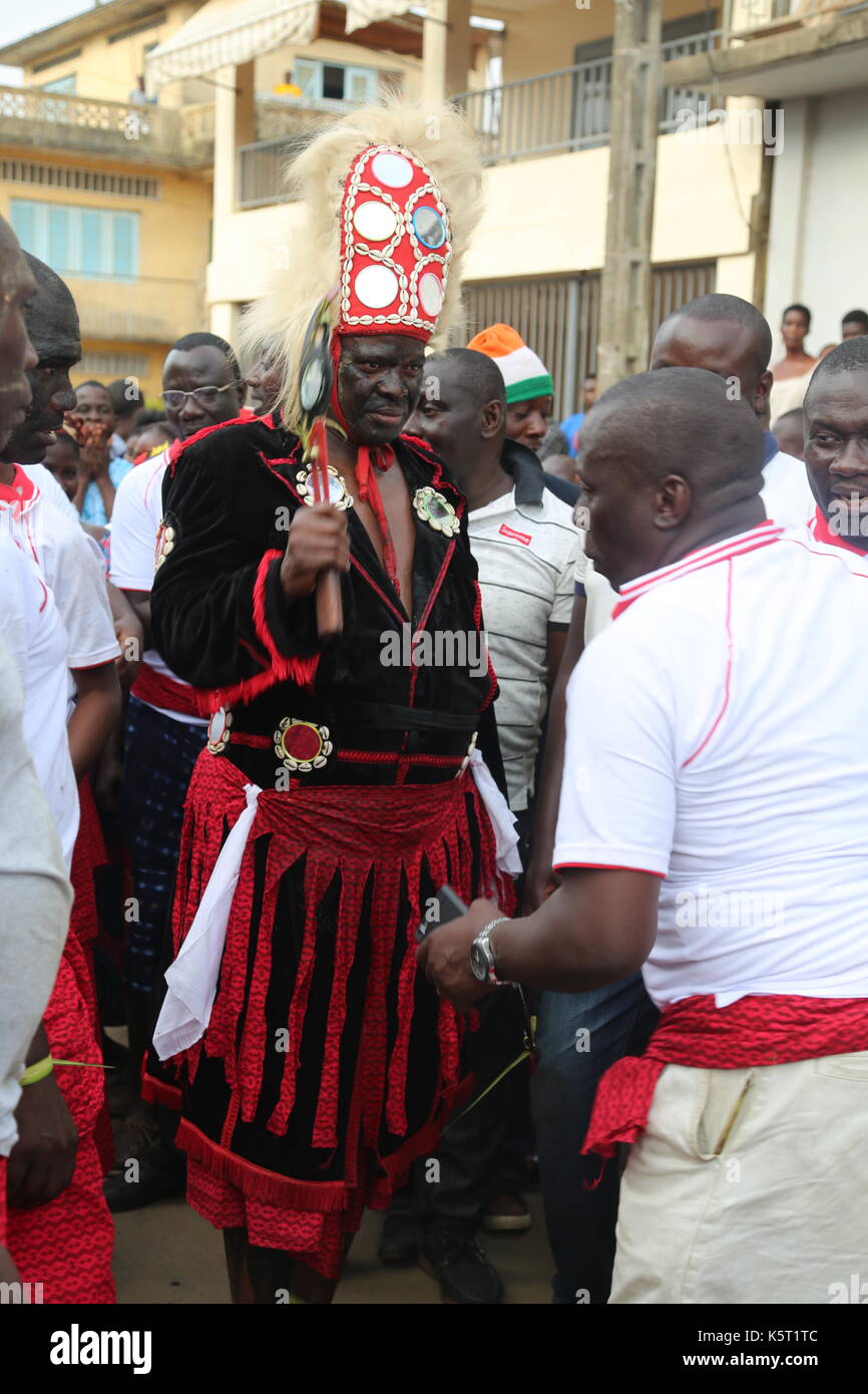 Traditional event in Ebrie village in Africa Stock Photo - Alamy