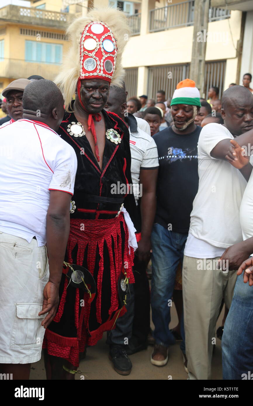 Traditional event in Ebrie village in Africa Stock Photo - Alamy