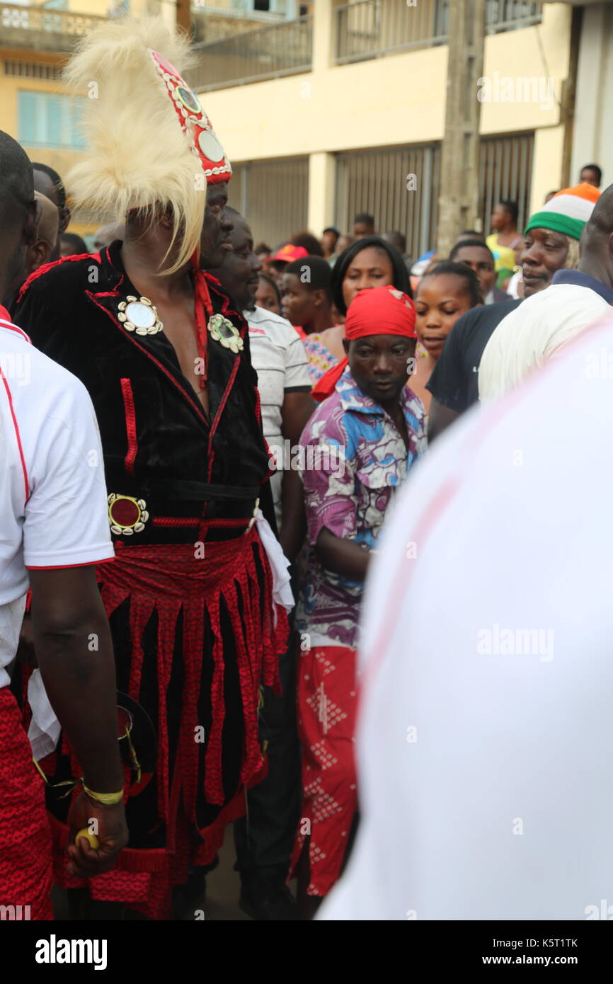 Traditional event in Ebrie village in Africa Stock Photo - Alamy