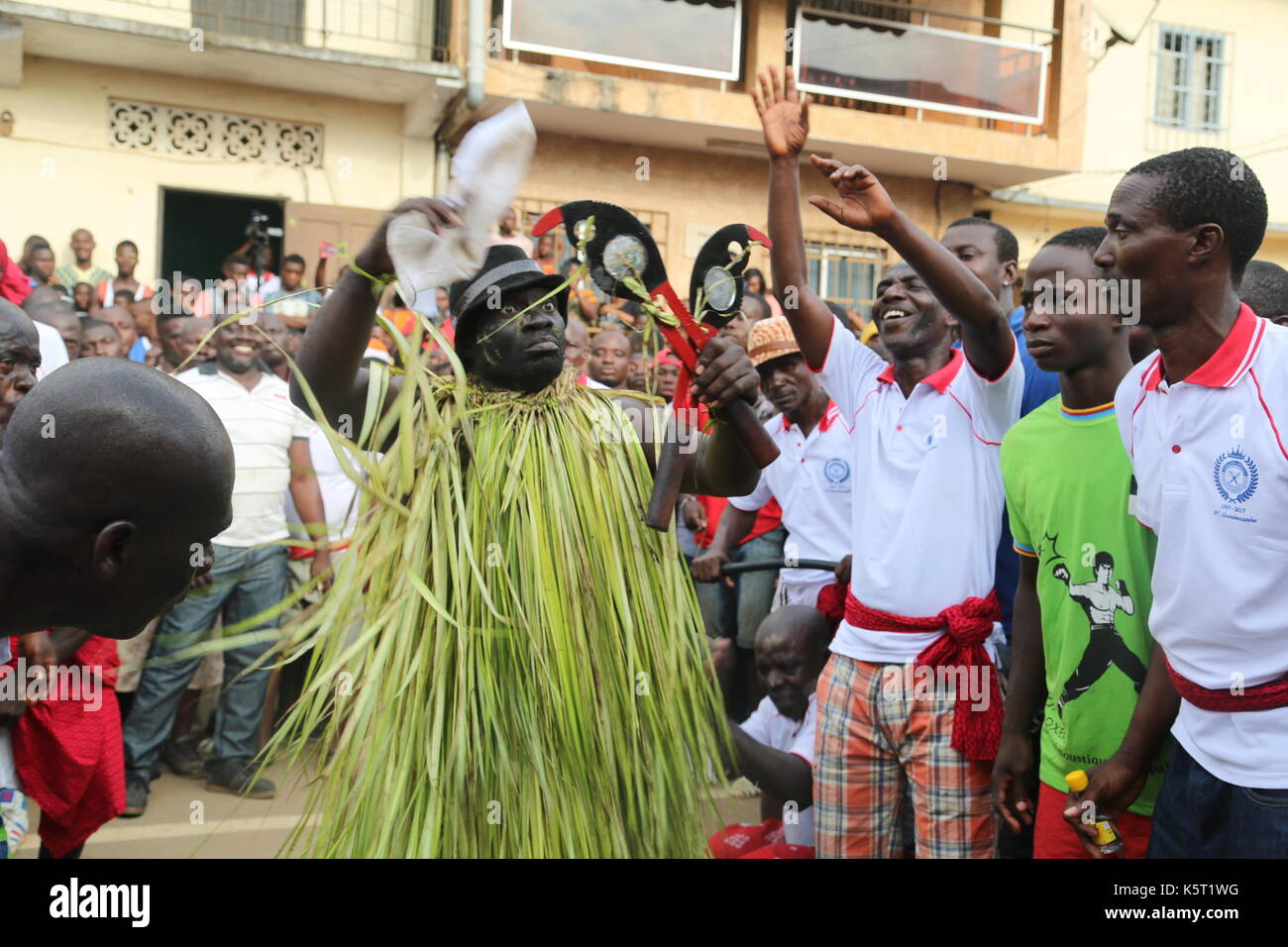 Traditional event in Ebrie village in Africa Stock Photo - Alamy