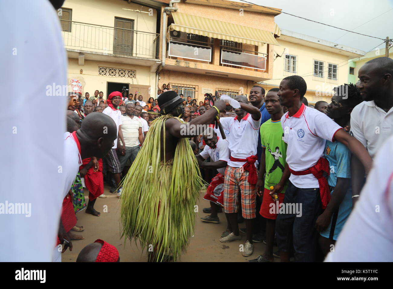 Traditional event in Ebrie village in Africa Stock Photo - Alamy