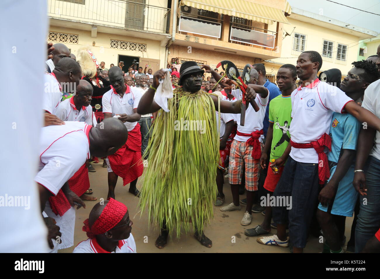 Traditional event in Ebrie village in Africa Stock Photo - Alamy