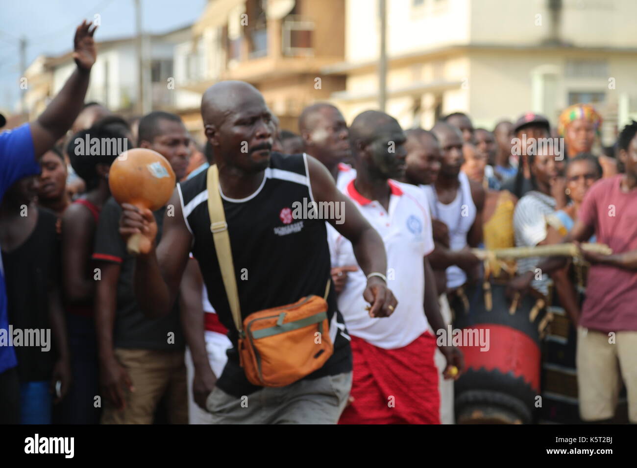 Traditional event in Ebrie village in Africa Stock Photo - Alamy