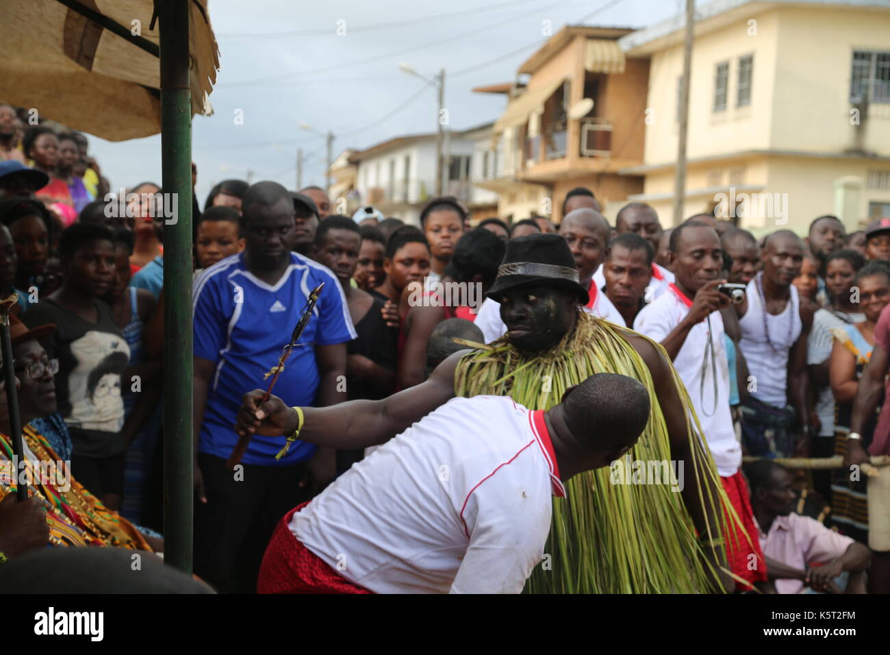 Traditional event in Ebrie village in Africa Stock Photo - Alamy