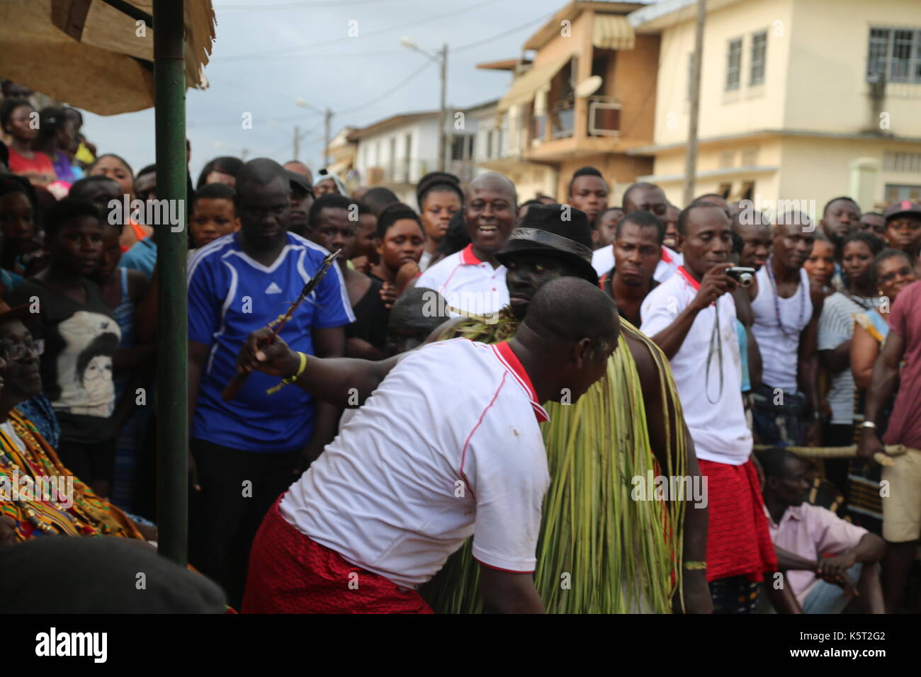 Traditional event in Ebrie village in Africa Stock Photo - Alamy