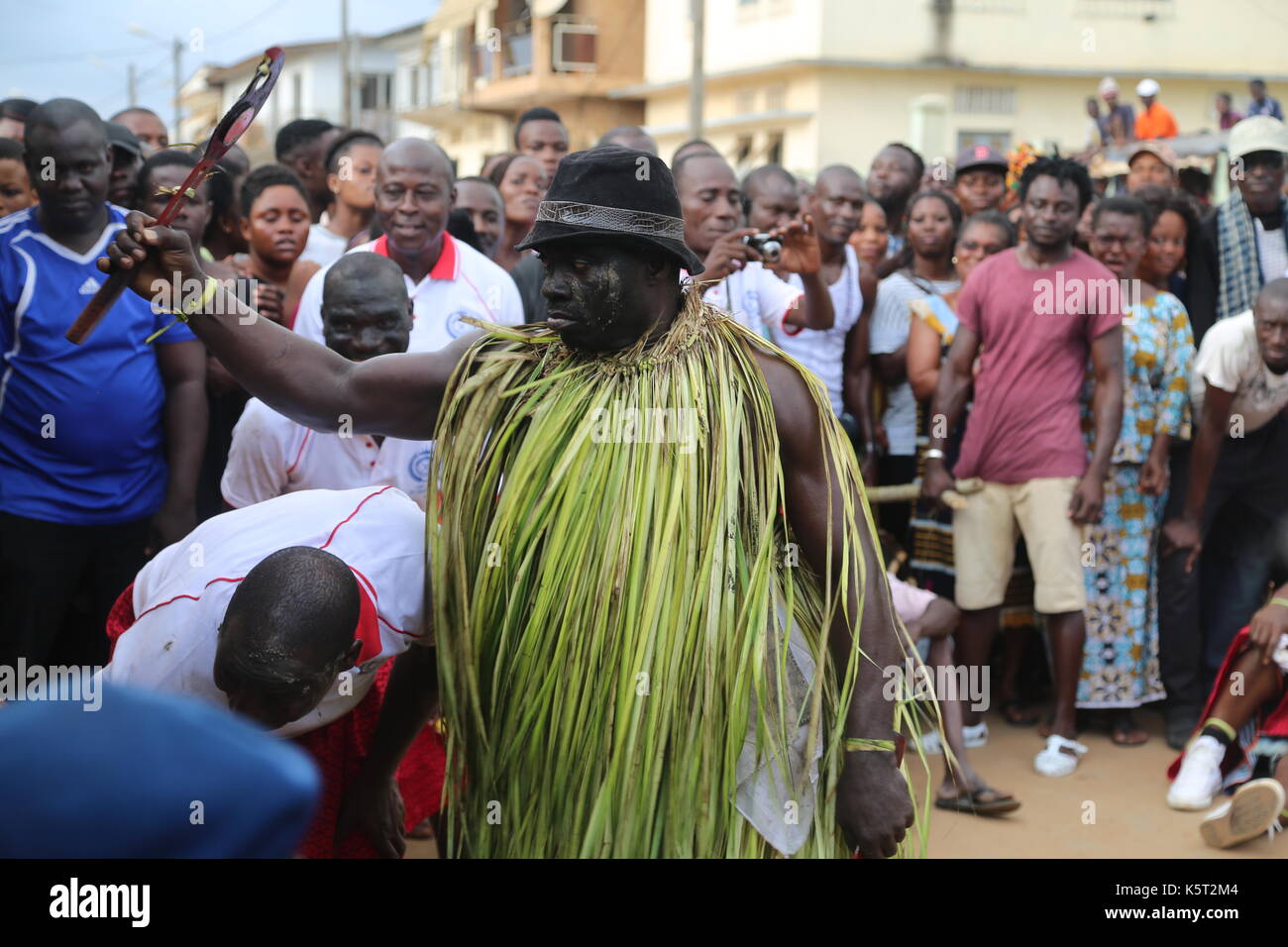 Traditional event in Ebrie village in Africa Stock Photo - Alamy