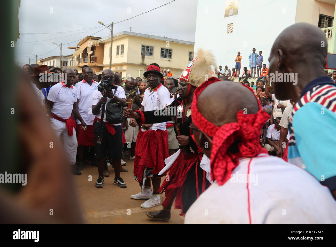 Traditional event in Ebrie village in Africa Stock Photo - Alamy