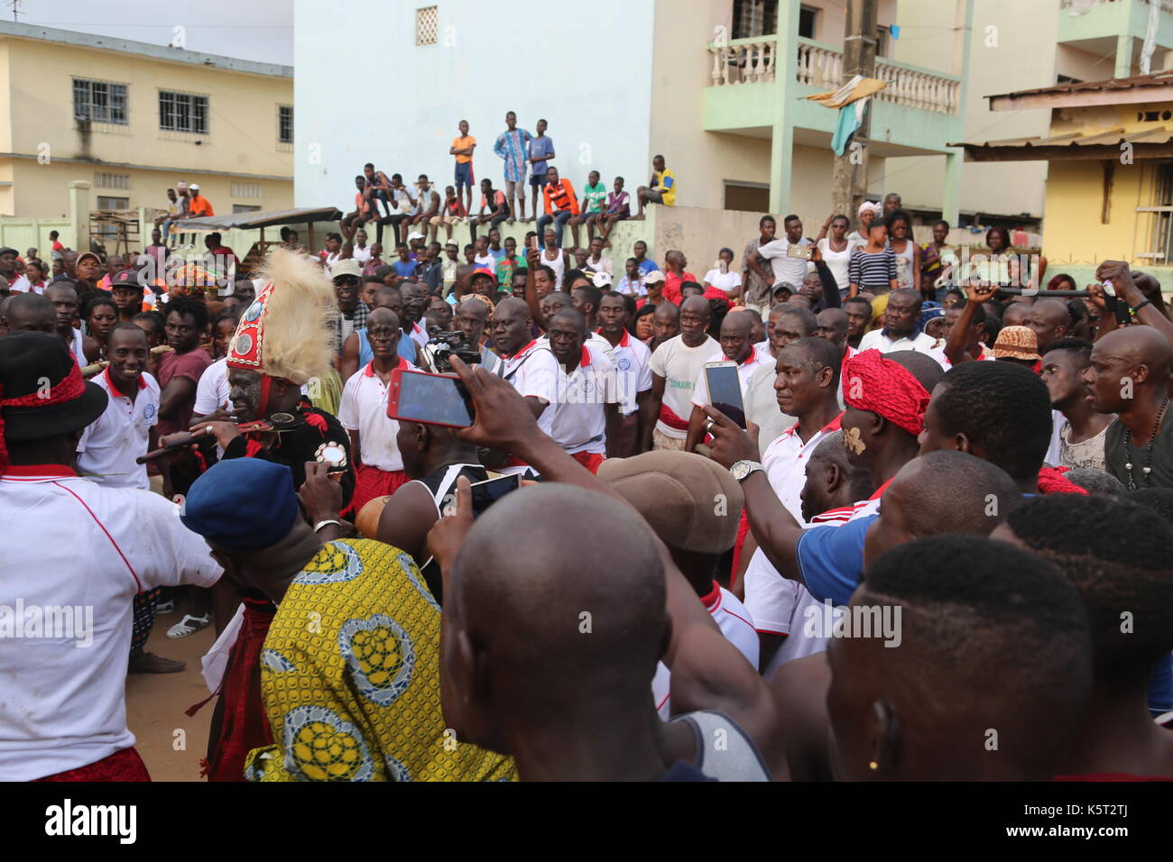 Traditional event in Ebrie village in Africa Stock Photo - Alamy