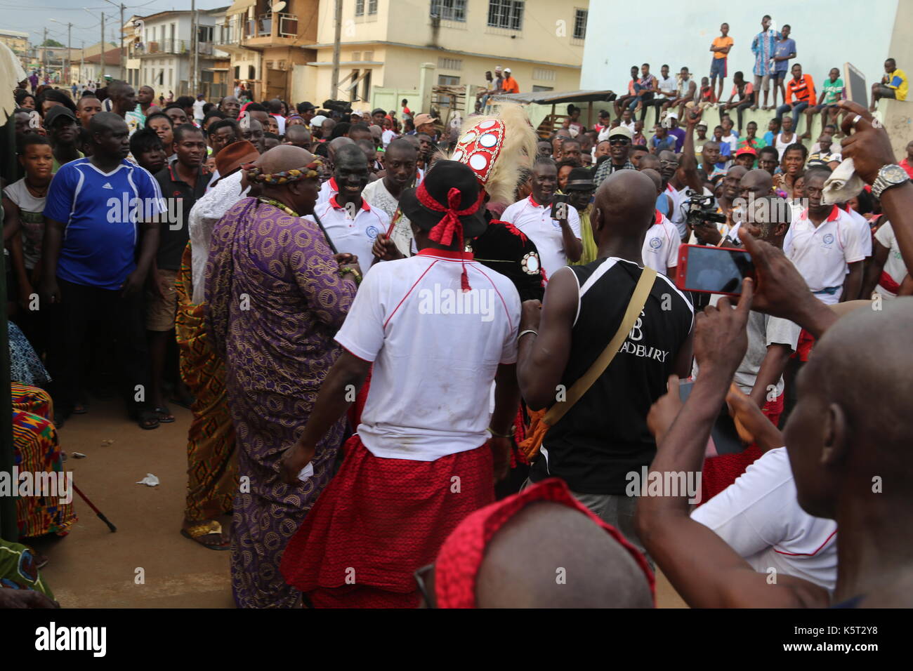 Traditional event in Ebrie village in Africa Stock Photo - Alamy