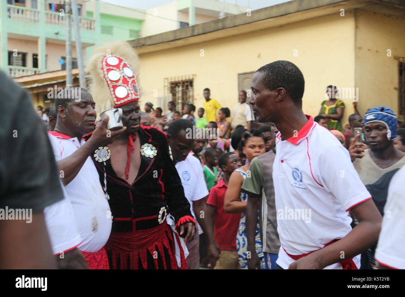 Traditional event in Ebrie village in Africa Stock Photo - Alamy