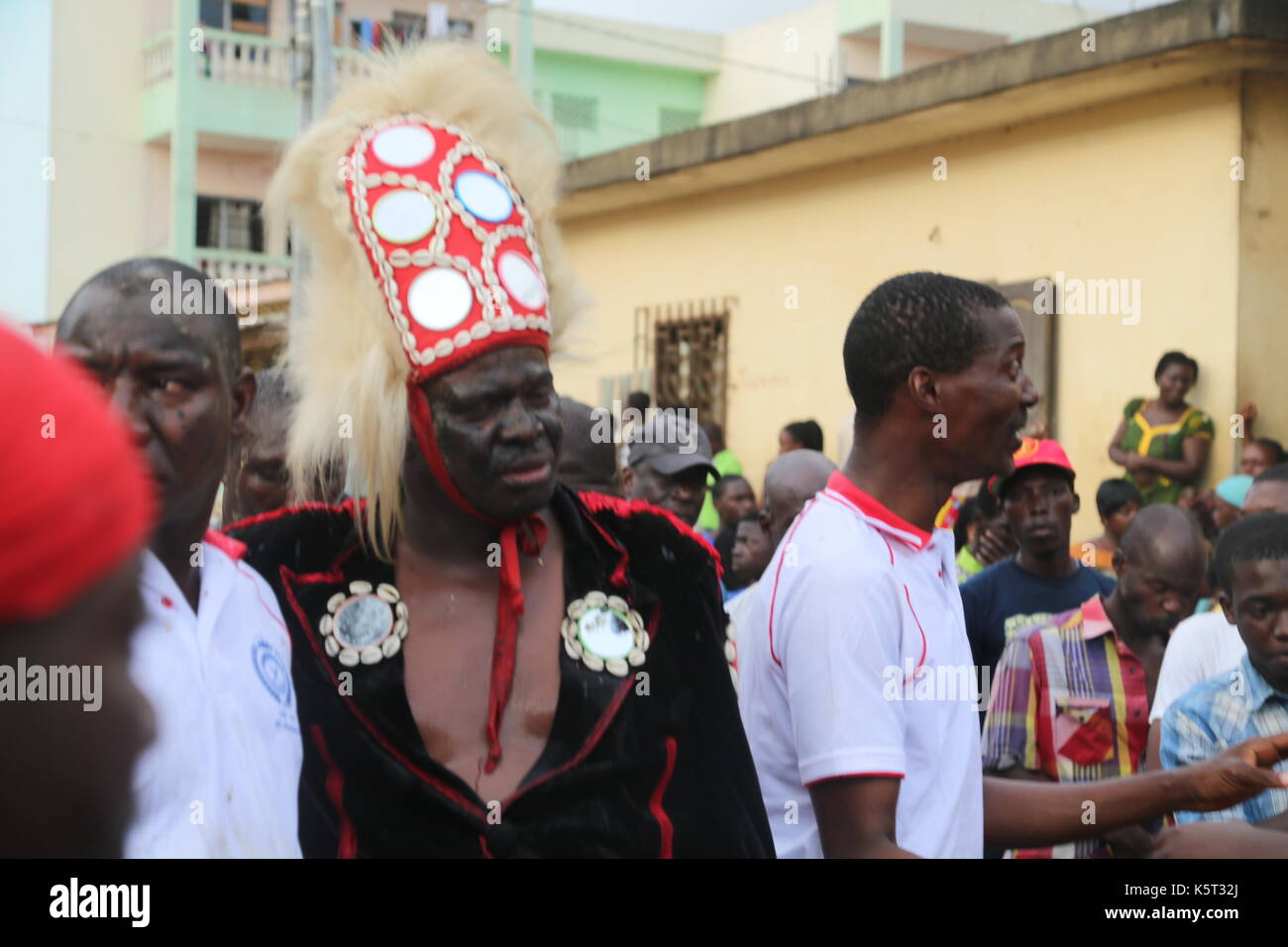 Traditional event in Ebrie village in Africa Stock Photo - Alamy