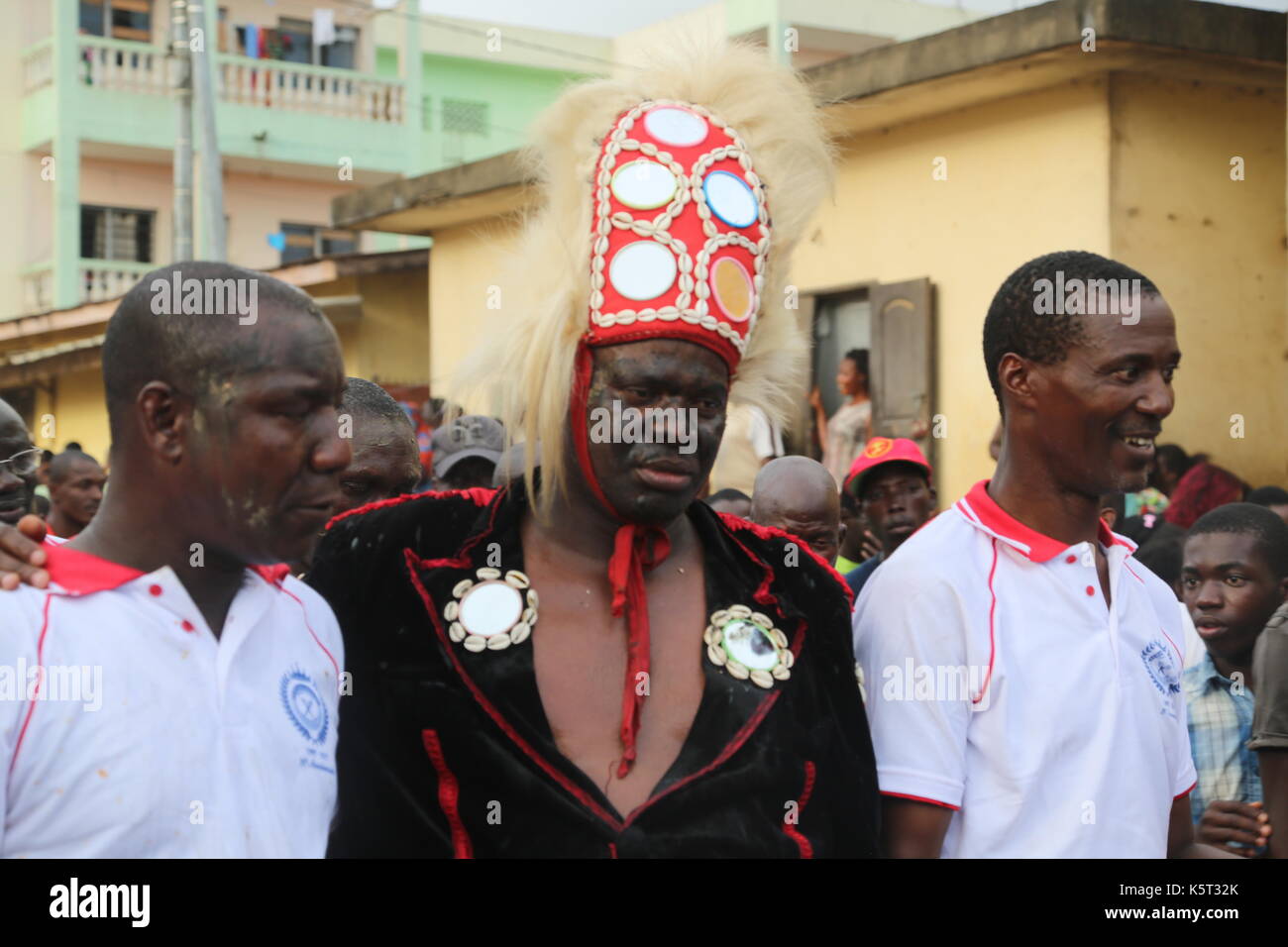 Traditional event in Ebrie village in Africa Stock Photo - Alamy