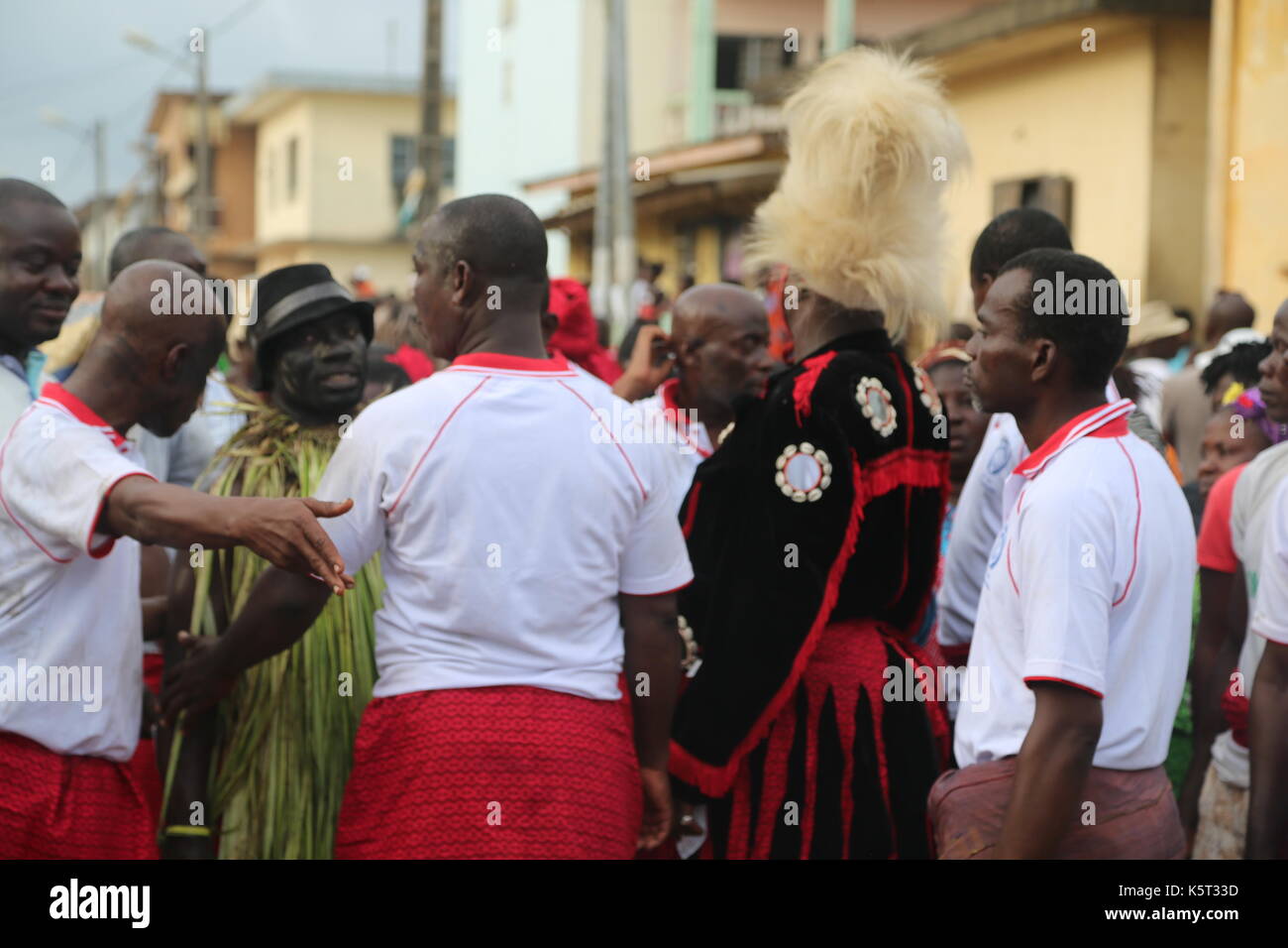 Traditional event in Ebrie village in Africa Stock Photo - Alamy