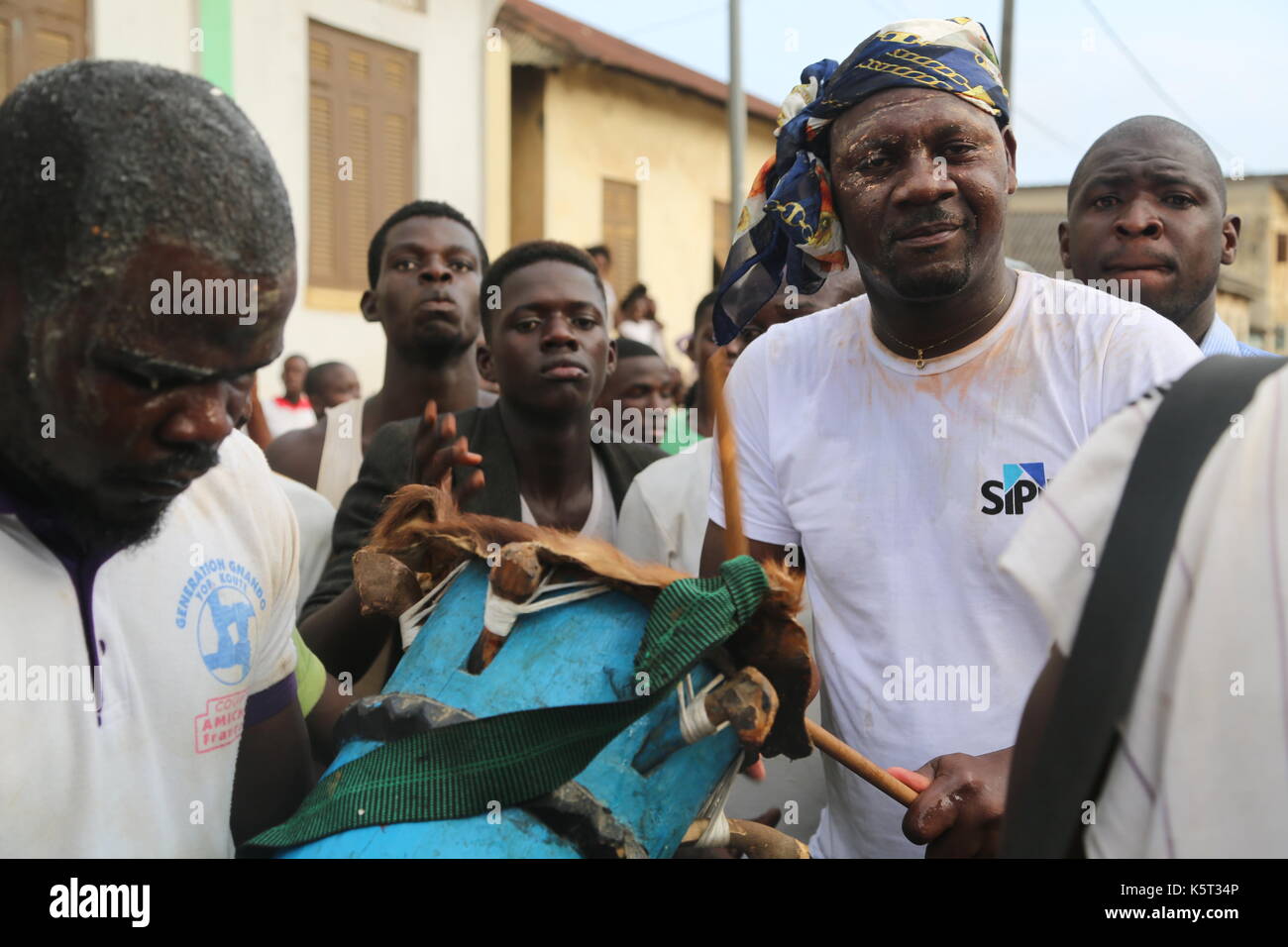 Traditional event in Ebrie village in Africa Stock Photo - Alamy