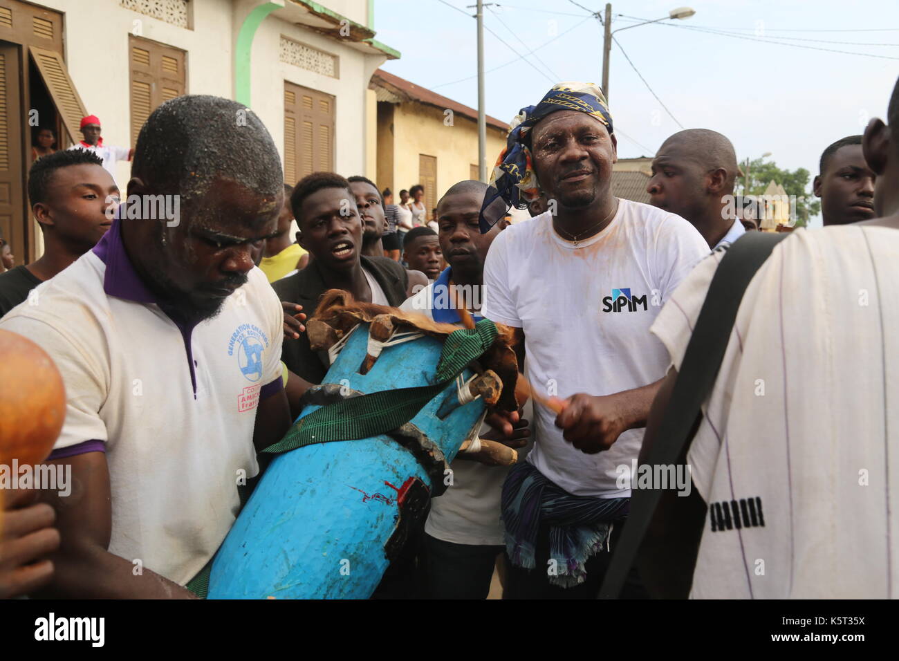 Traditional event in Ebrie village in Africa Stock Photo - Alamy