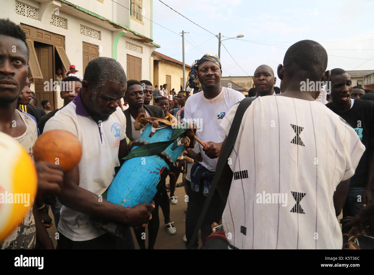 Traditional event in Ebrie village in Africa Stock Photo - Alamy