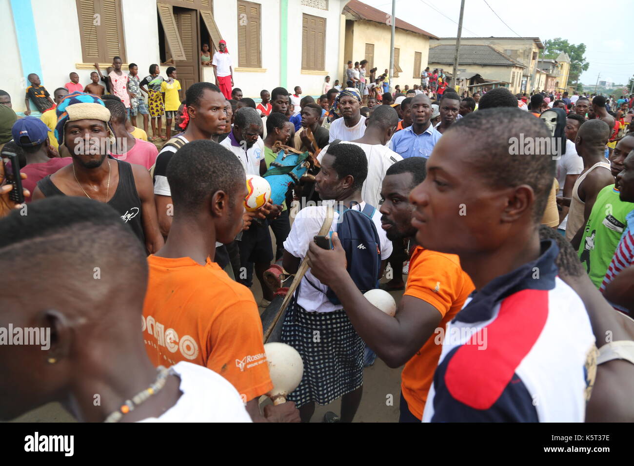 Traditional event in Ebrie village in Africa Stock Photo - Alamy