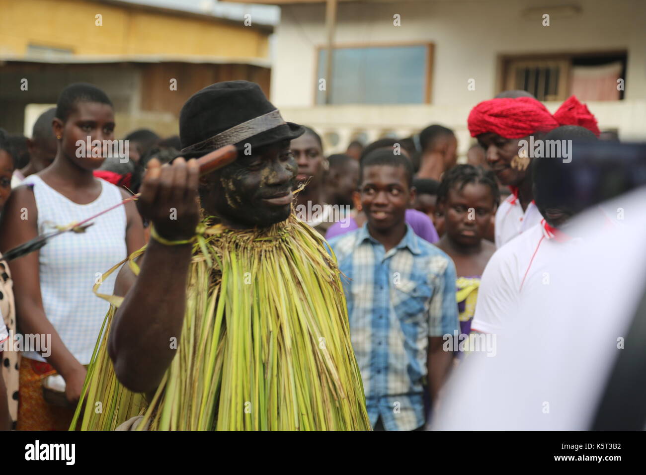 Traditional event in Ebrie village in Africa Stock Photo - Alamy