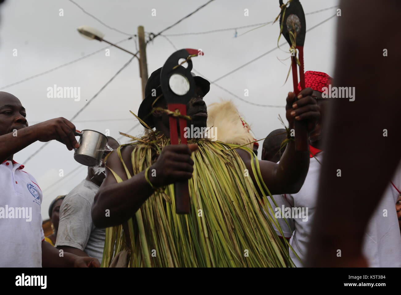 Traditional event in Ebrie village in Africa Stock Photo - Alamy
