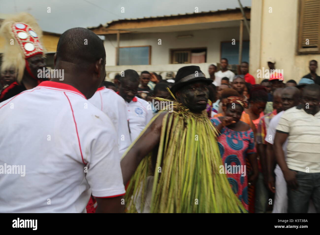 Traditional event in Ebrie village in Africa Stock Photo - Alamy