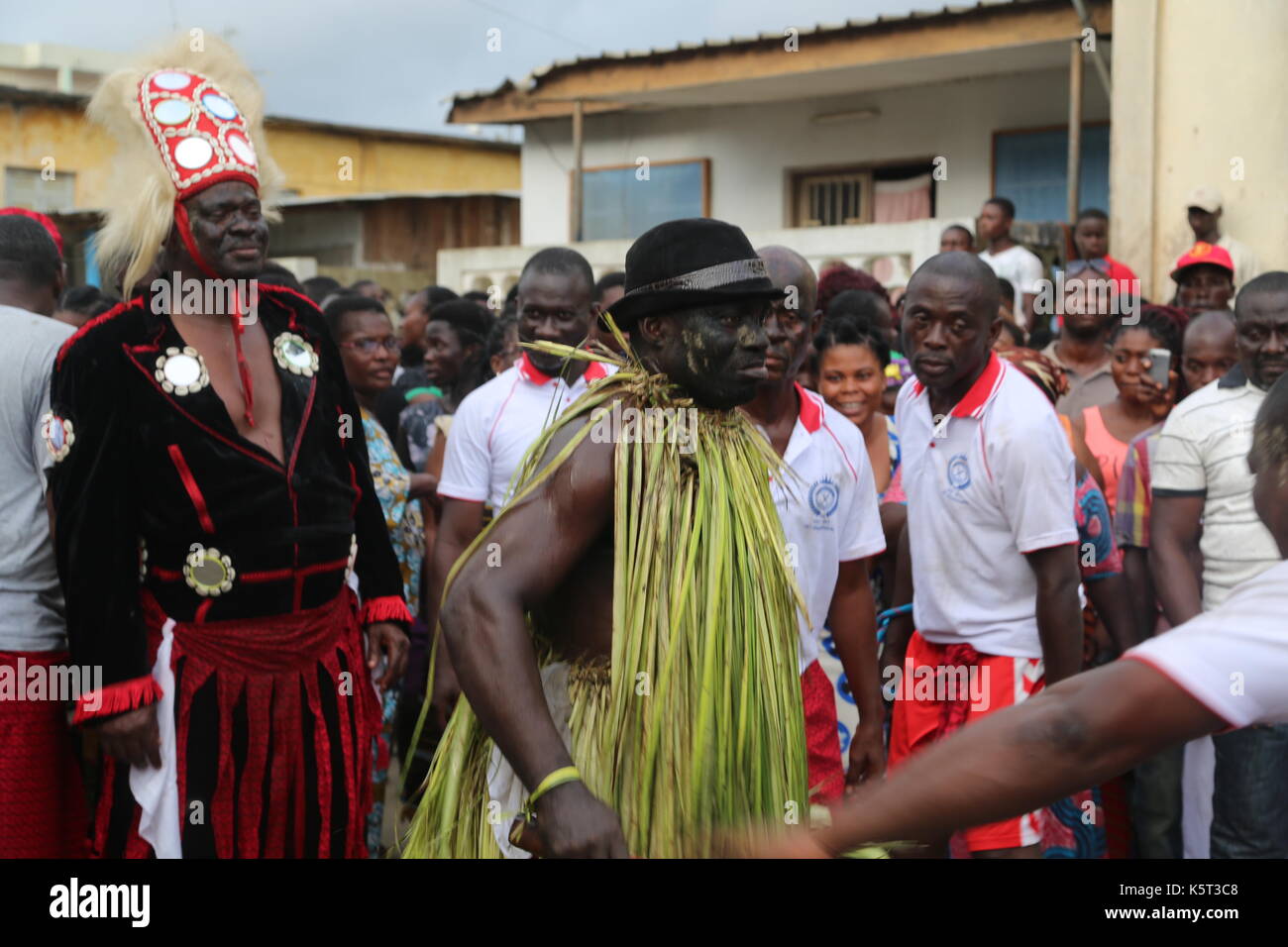 Traditional event in Ebrie village in Africa Stock Photo - Alamy