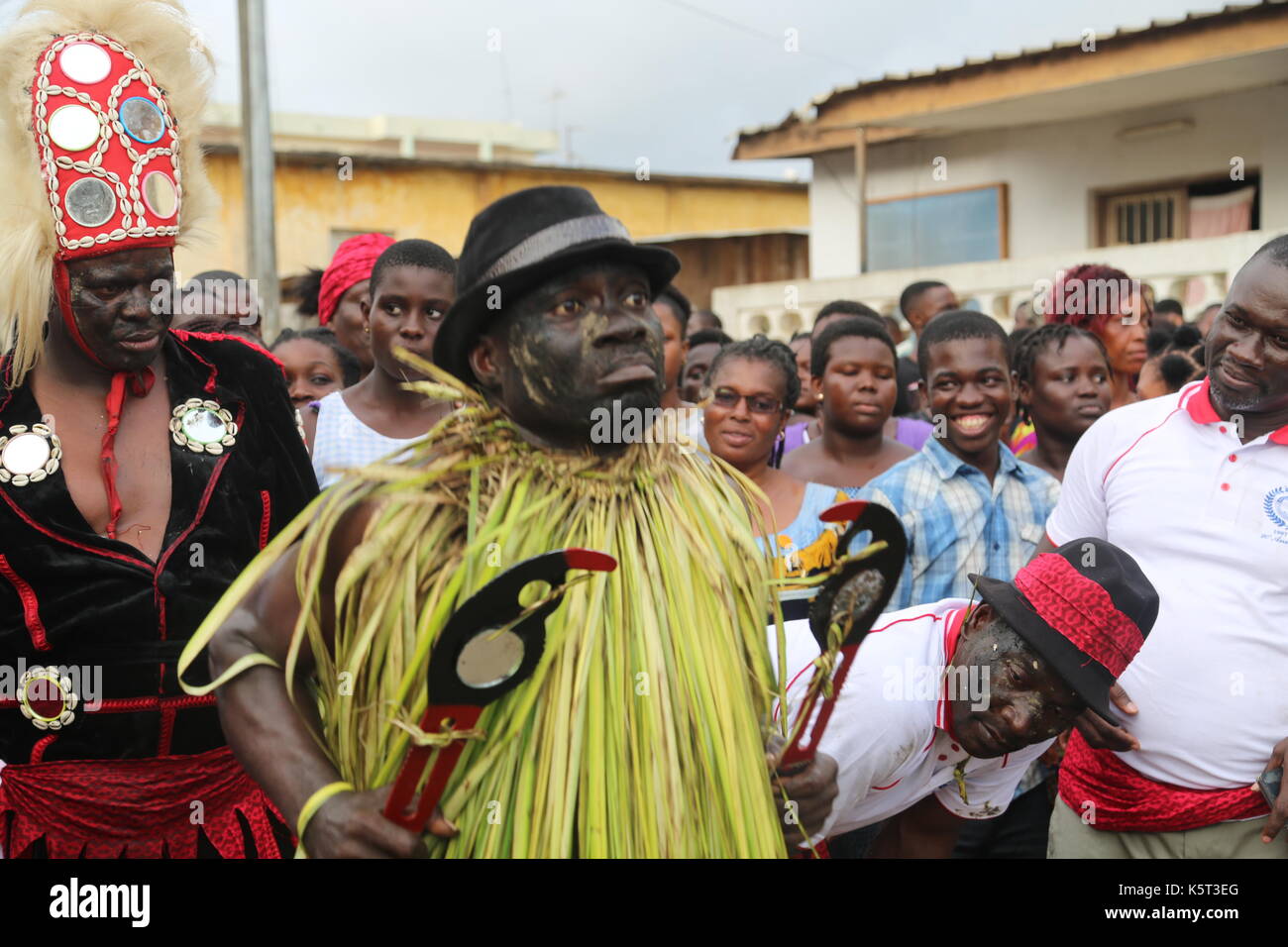 Traditional event in Ebrie village in Africa Stock Photo - Alamy