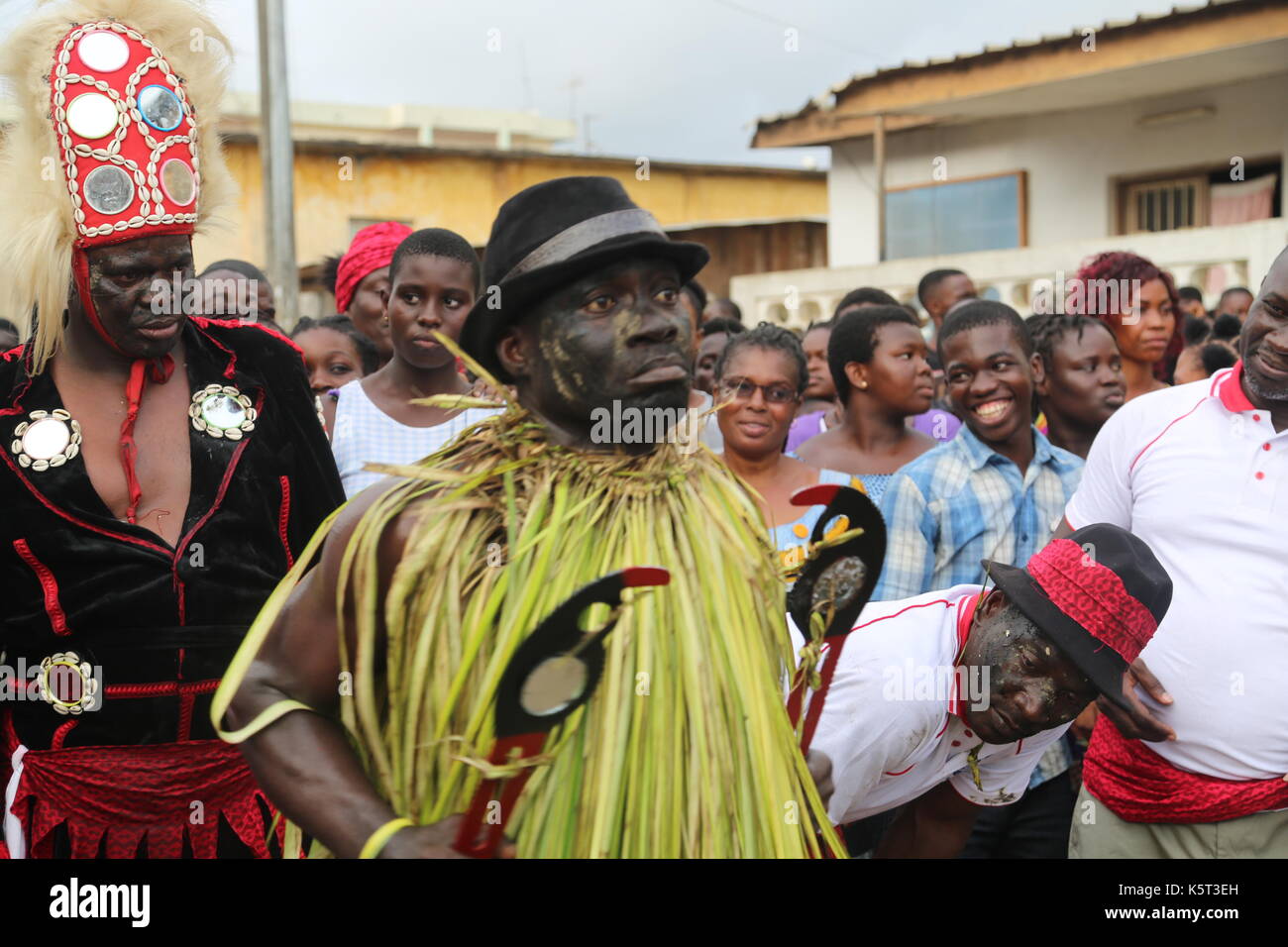 Traditional event in Ebrie village in Africa Stock Photo - Alamy