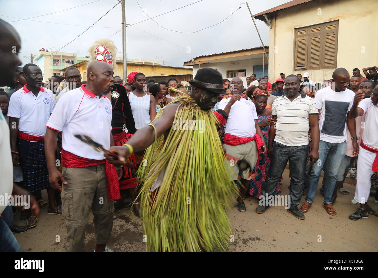 Traditional event in Ebrie village in Africa Stock Photo - Alamy