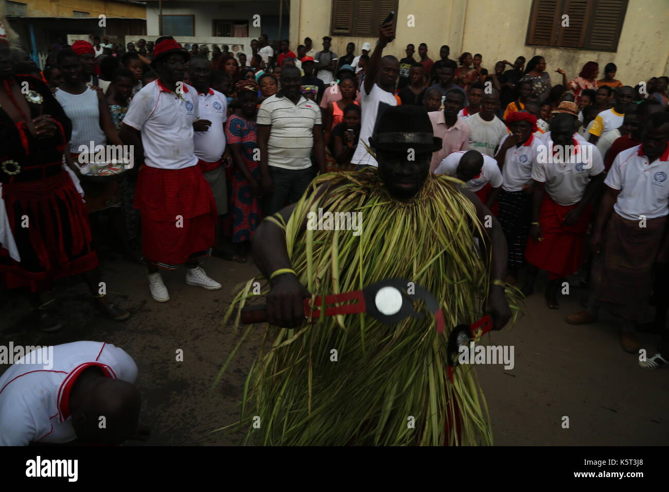 Traditional event in Ebrie village in Africa Stock Photo - Alamy