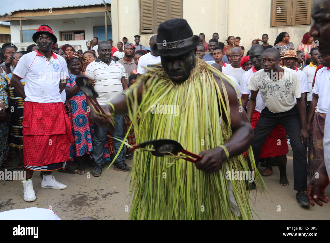 Traditional event in Ebrie village in Africa Stock Photo - Alamy